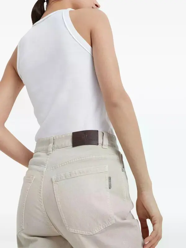 Brunello Cucinelli Stretch-cotton Kick-flare Trousers