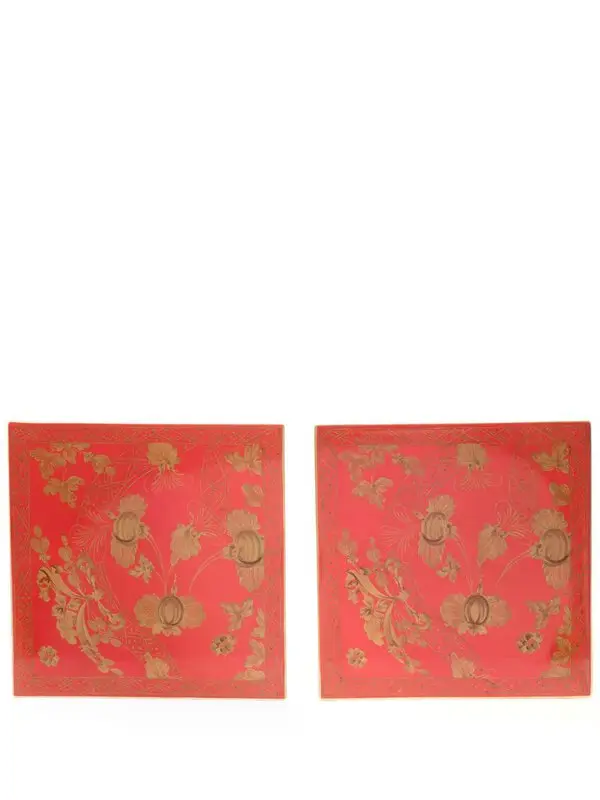 GINORI 1735 Porcelain Plate - Red