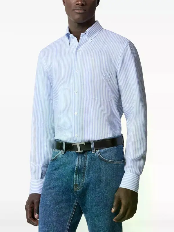 TOD'S Striped Linen Shirt