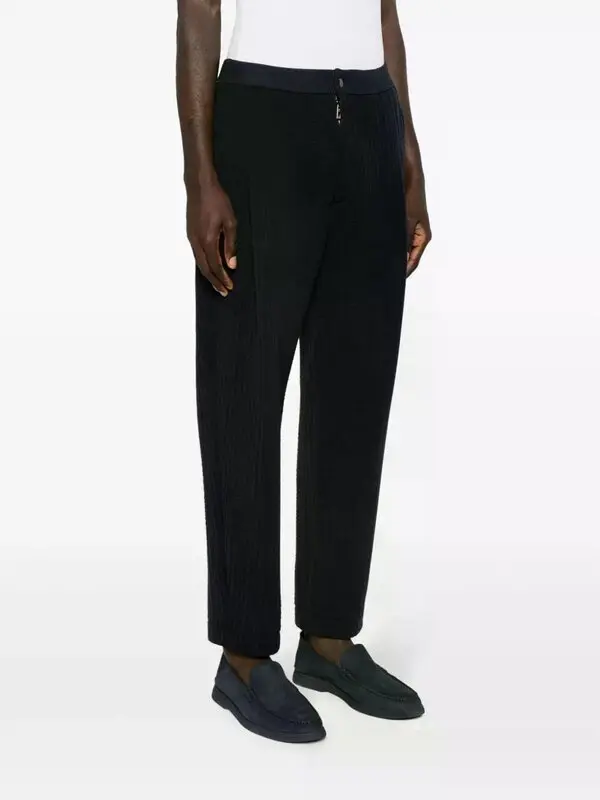 Giorgio Armani Pleated Quilted Tapered Trousers