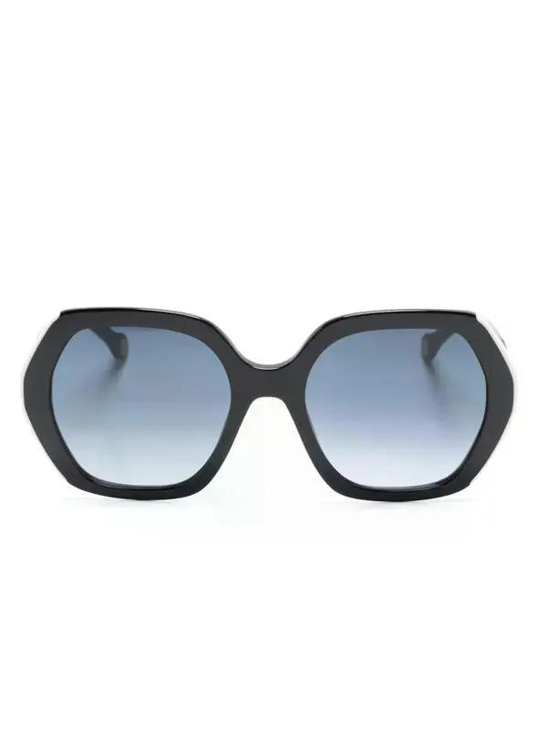 Carolina Herrera Oversized-frame Gradient Sunglasses - Black
