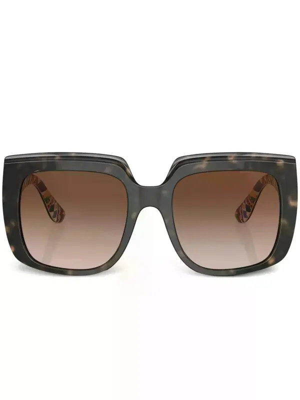 Dolce & Gabbana Oversized Tortoiseshell Sunglasses - Brown