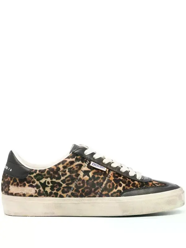GOLDEN GOOSE Soul Star Leopard Print Sneakers