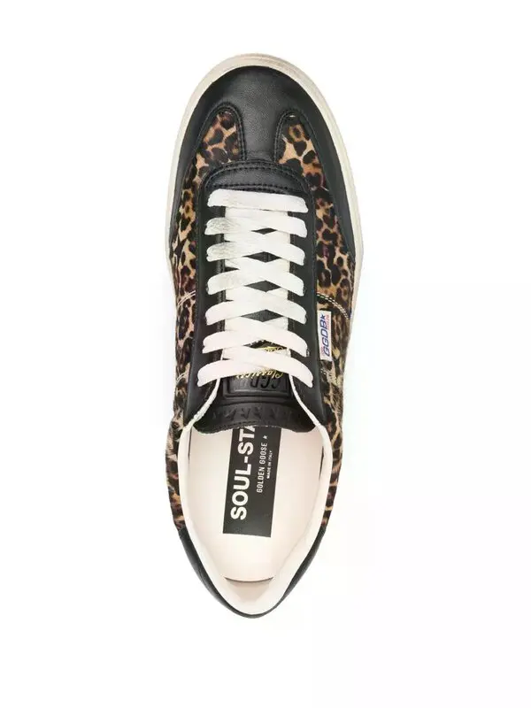 GOLDEN GOOSE Soul Star Leopard Print Sneakers
