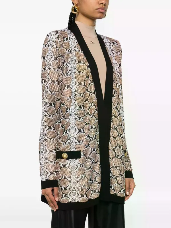 Balmain Python-pattern Cardigan
