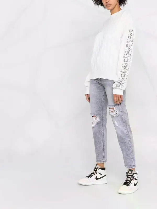Philipp Plein Sequin Skull Pullover Jumper
