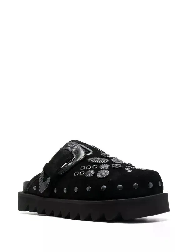 Toga Sabot Metal Suede Mules
