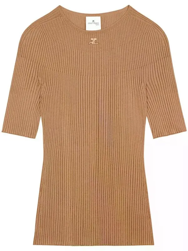 COURREGES Solar Ribbed Knit Sweater