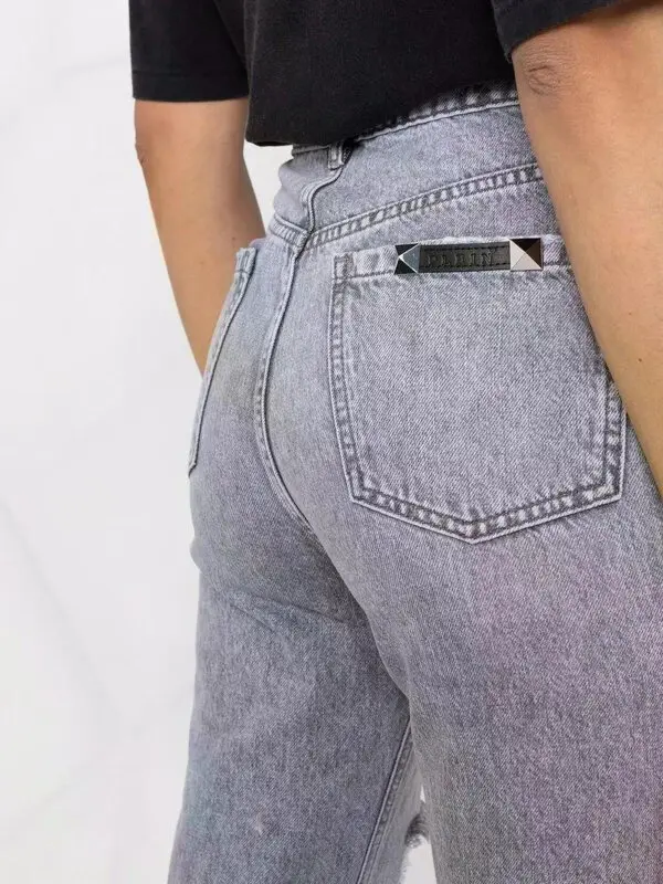 Philipp Plein Ripped Cropped Jeans