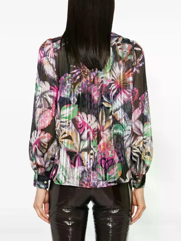 Just Cavalli Foliage-print Metallic Shirt