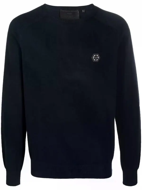 Philipp Plein Logo-patch Crew Neck Jumper
