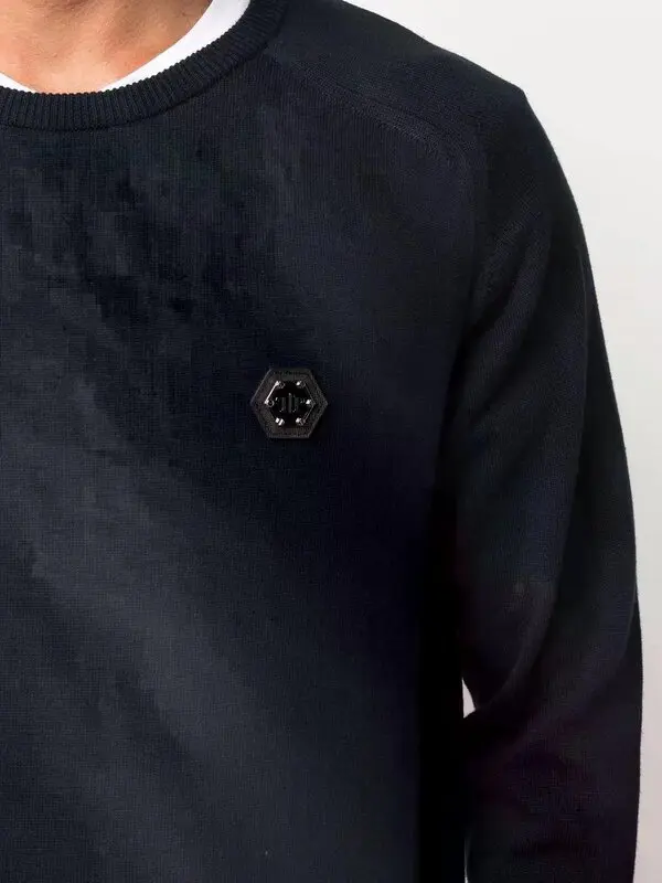 Philipp Plein Logo-patch Crew Neck Jumper