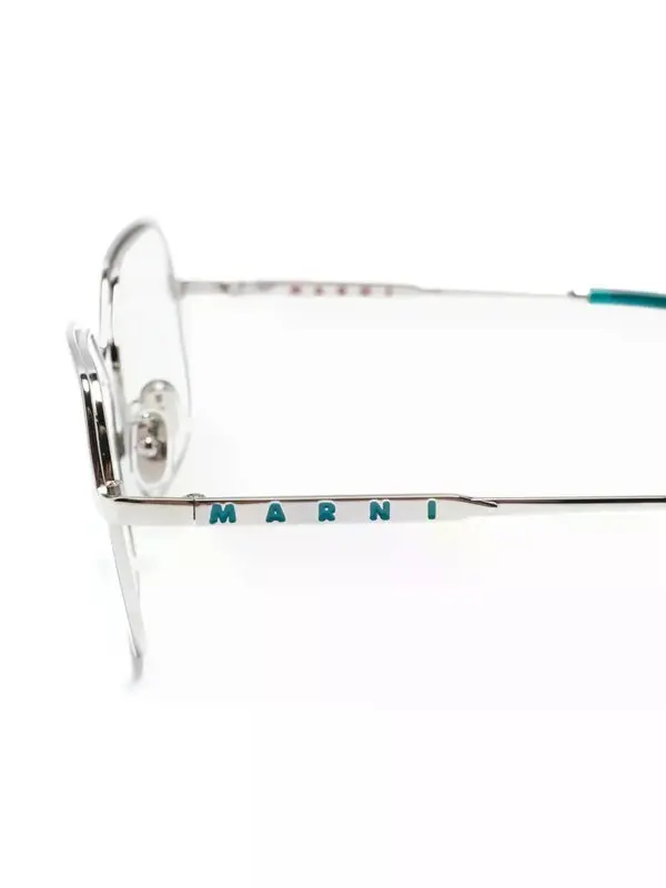 Marni Logo-debossed Square-frame Glasses