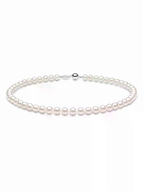 Yoko London 18kt White Gold Freshwater Pearl Necklace - Silver