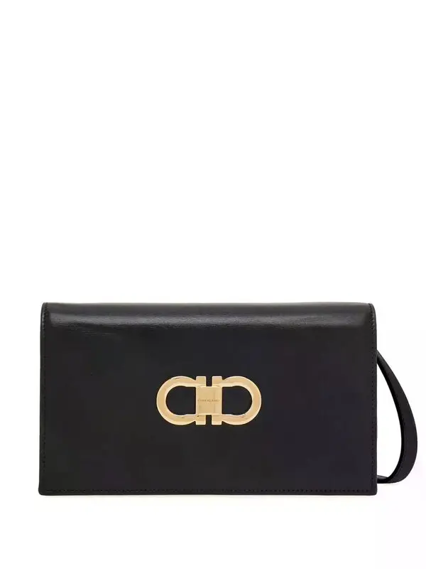 FERRAGAMO Double Gancini Leather Mini Bag