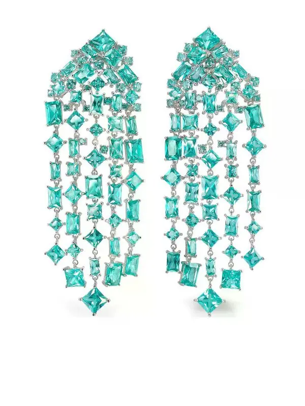 ANABELA CHAN 18kt White Gold Paraiba Cascade Earrings - Silver