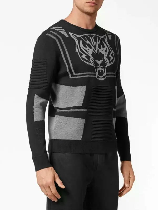 PLEIN SPORT Logo-print Knitted Jumper