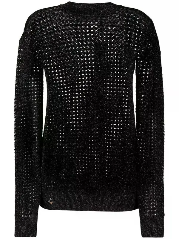 Philipp Plein Metallic-threaded Mesh Jumper