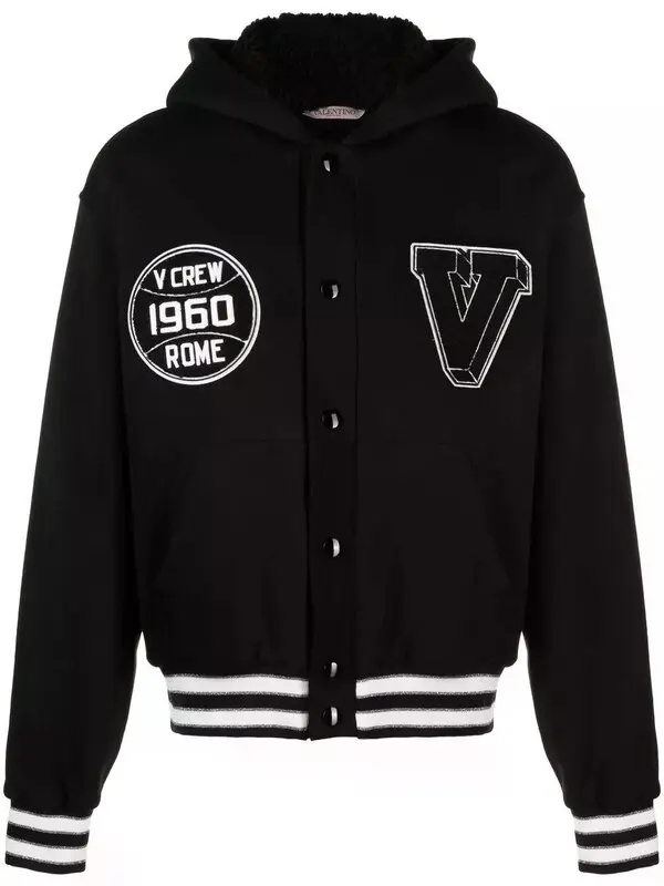 Valentino Garavani Buttoned Varsity Hoodie