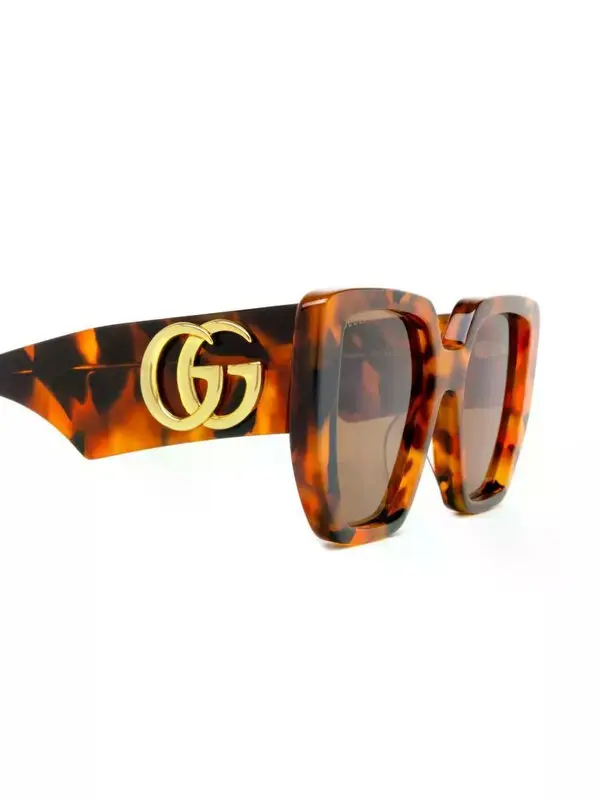Gucci Tortoiseshell Square-frame Sunglasses - Brown