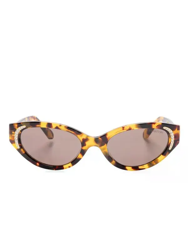 SWAROVSKI Tortoiseshell-effect Cat-eye Sunglasses