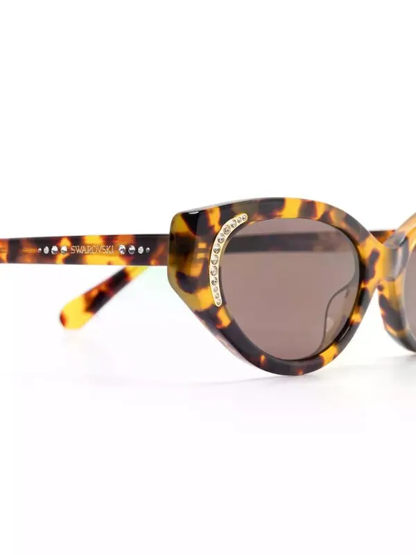 SWAROVSKI Tortoiseshell-effect Cat-eye Sunglasses