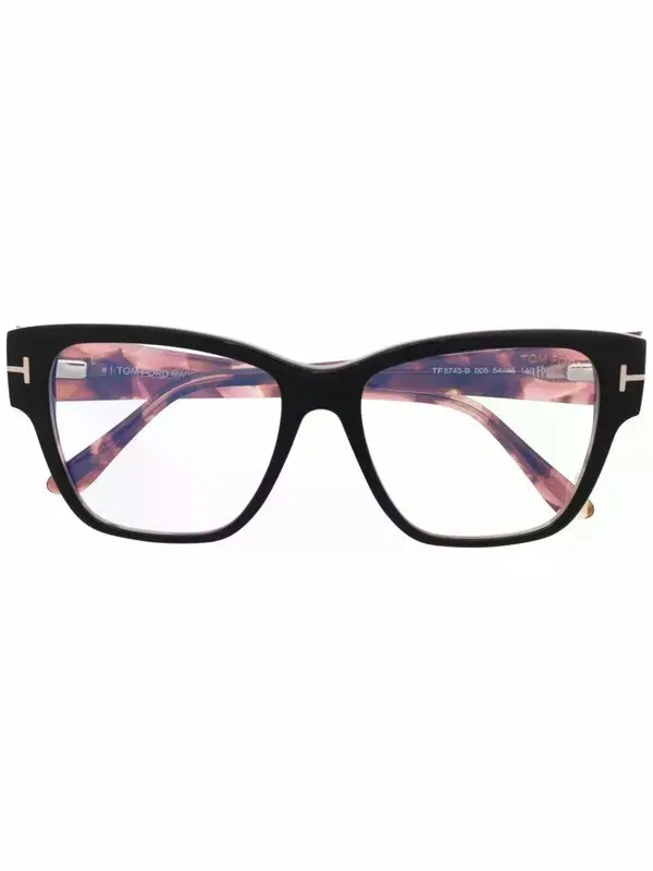 TOM FORD Tortoise Square-frame Glasses - Black