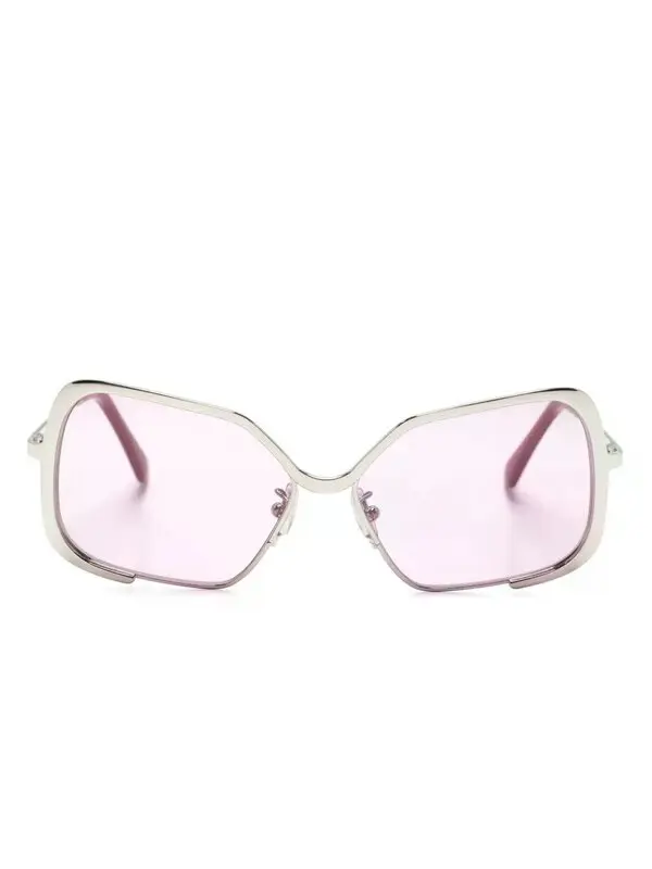 Marni Unila Oversized Sunglasses - Silver
