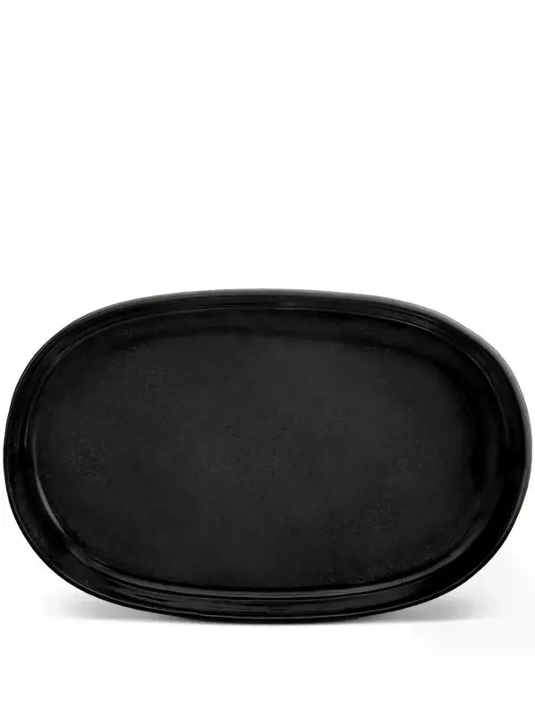 L'Objet Small Terra Oval Platter - Black