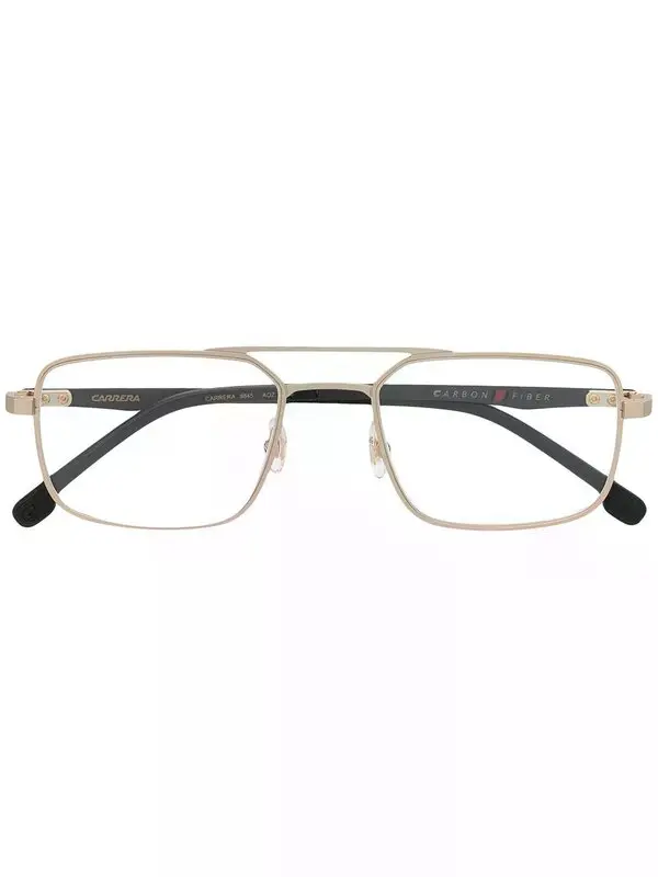 Carrera Eyewear Square Wireframe Glasses - Gold