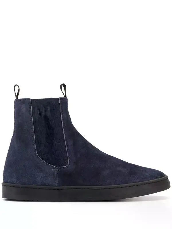 Officine Creative Suede Sneaker Boots - Blue