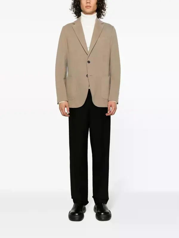 CIRCOLO 1901 Single-breasted Cotton-blend Jersey Blazer - Neutrals