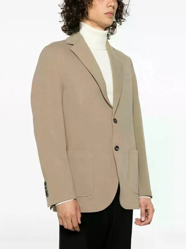 CIRCOLO 1901 Single-breasted Cotton-blend Jersey Blazer - Neutrals