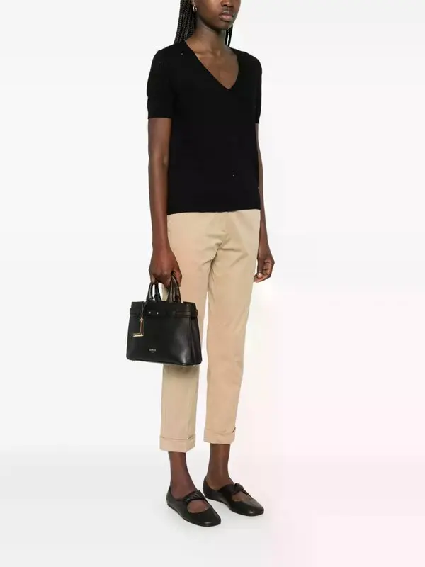 LANCEL Leather Tote Bag - Black