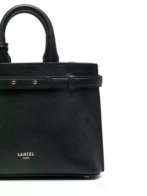 LANCEL Leather Tote Bag - Black
