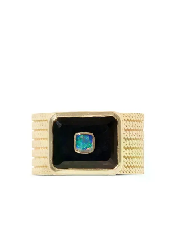 Pascale Monvoisin 9kt Yellow Onyx And Opal Anton Ring - Gold