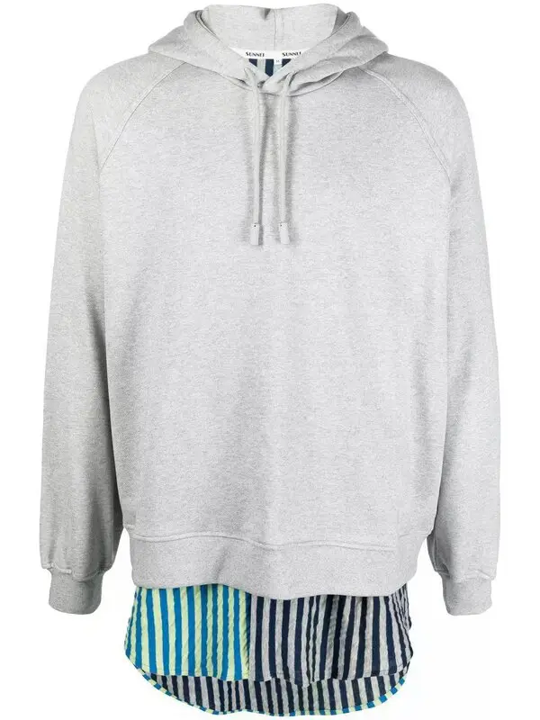 Sunnei Long-sleeve Hoodie With Vertical Stripe Pattern
