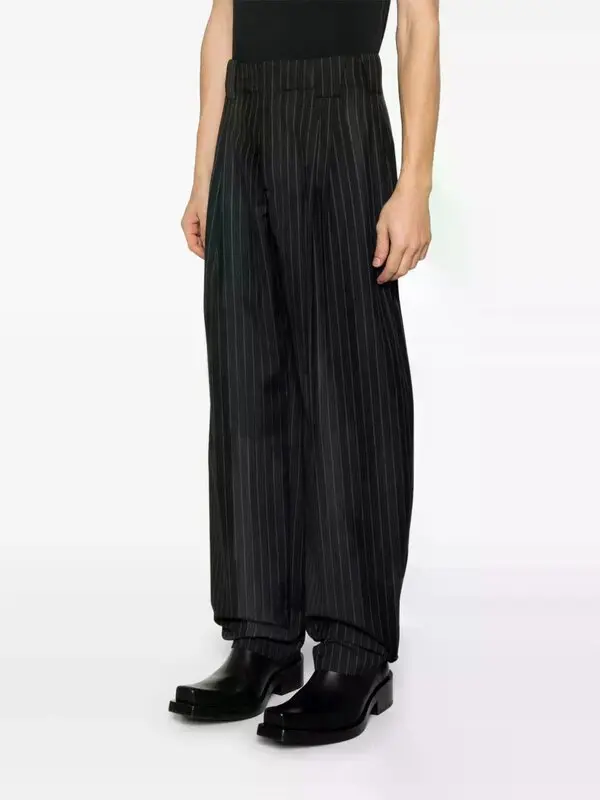 MUGLER Pleated Wide-leg Trousers
