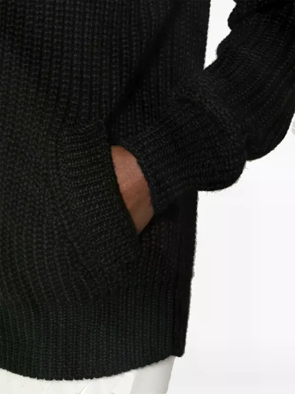Prada Enamel-triangle Zip-up Cardigan