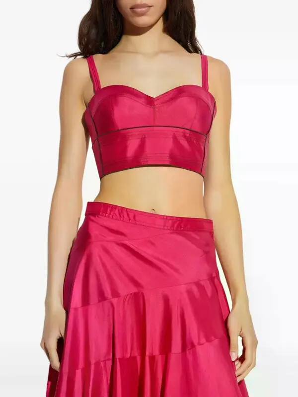 Tory Burch Silk Cropped Top