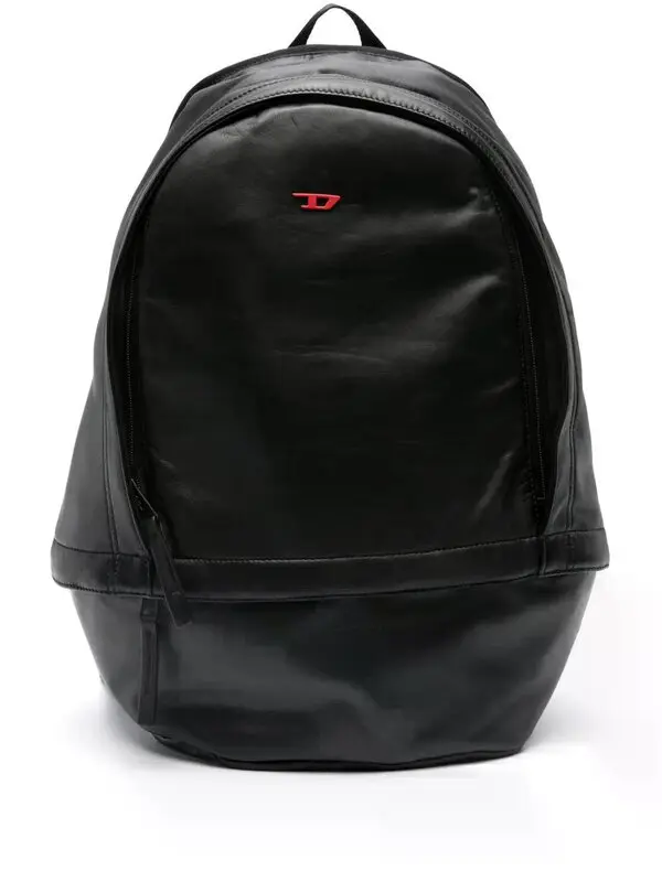 DIESEL® Logo-appliqué Backpack - Black
