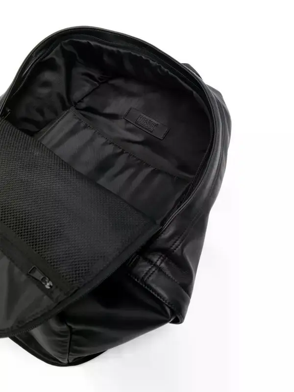 DIESEL® Logo-appliqué Backpack - Black