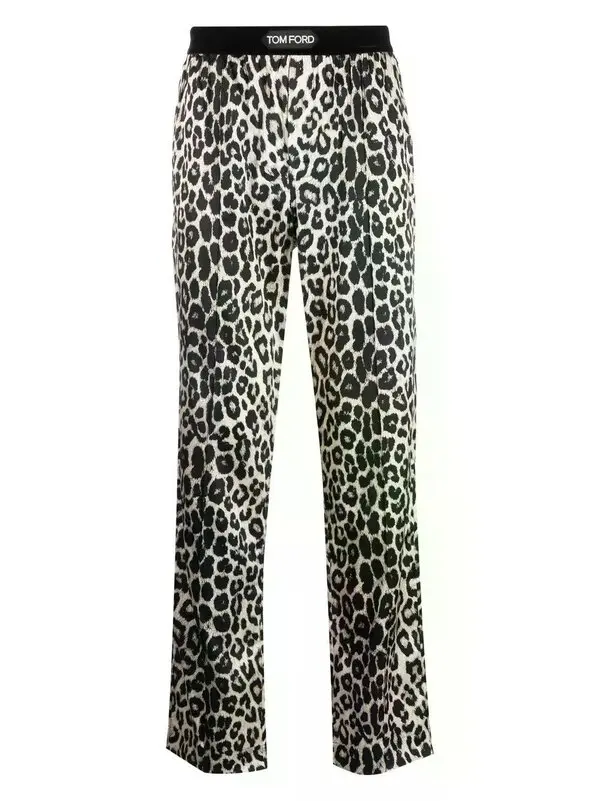 TOM FORD Logo Waistband Trousers - Neutrals