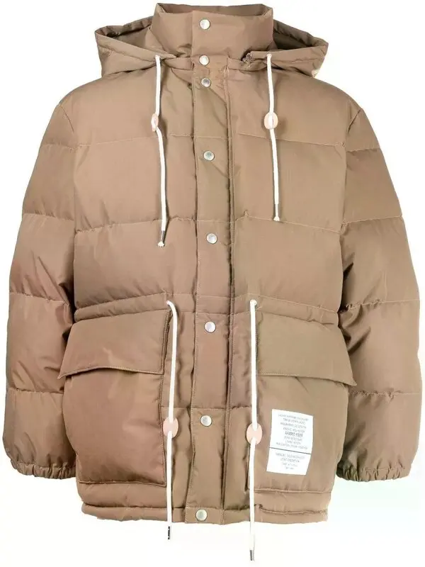 NEIGHBORHOOD Logo-patch Padded Jacket - Brown