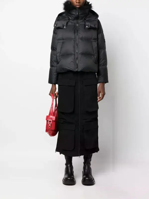 YVES SALOMON Detachable-hood Zipped Puffer Jacket