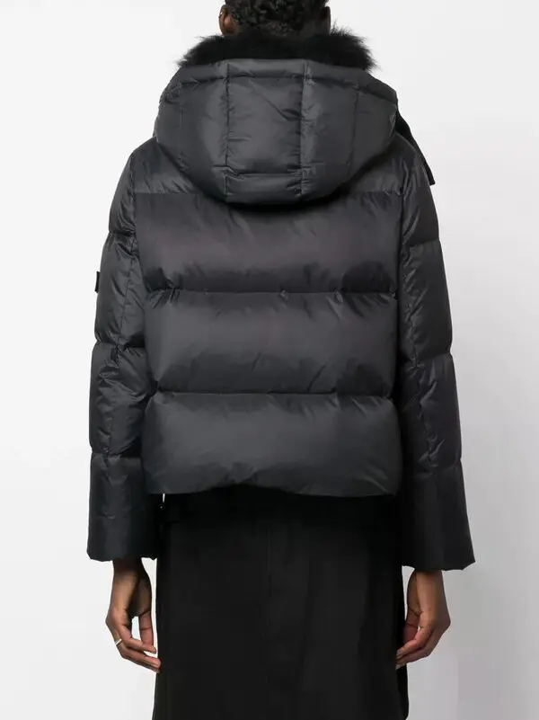 YVES SALOMON Detachable-hood Zipped Puffer Jacket