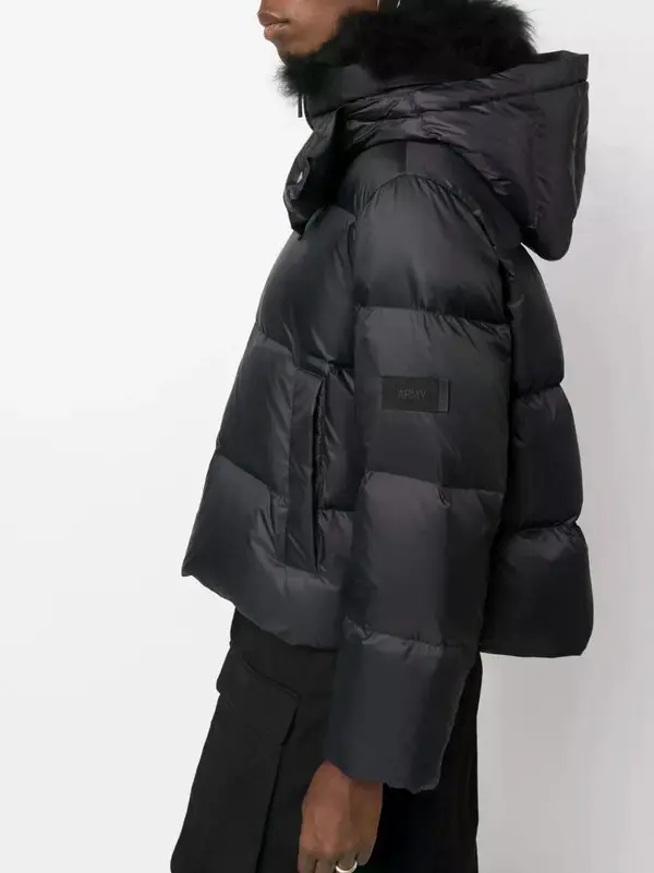 YVES SALOMON Detachable-hood Zipped Puffer Jacket