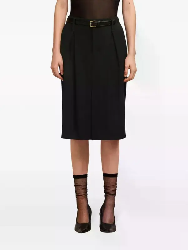 AMI Paris Pleated Tailored Skirt