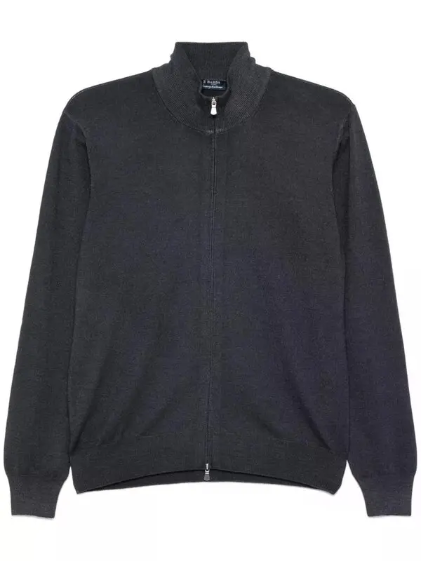 BARBA NAPOLI Virgin Wool Cardigan - Grey