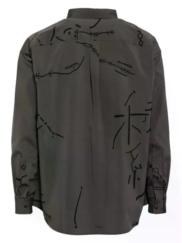 AND WANDER Daijiro Ohara Map Key Print Shirt